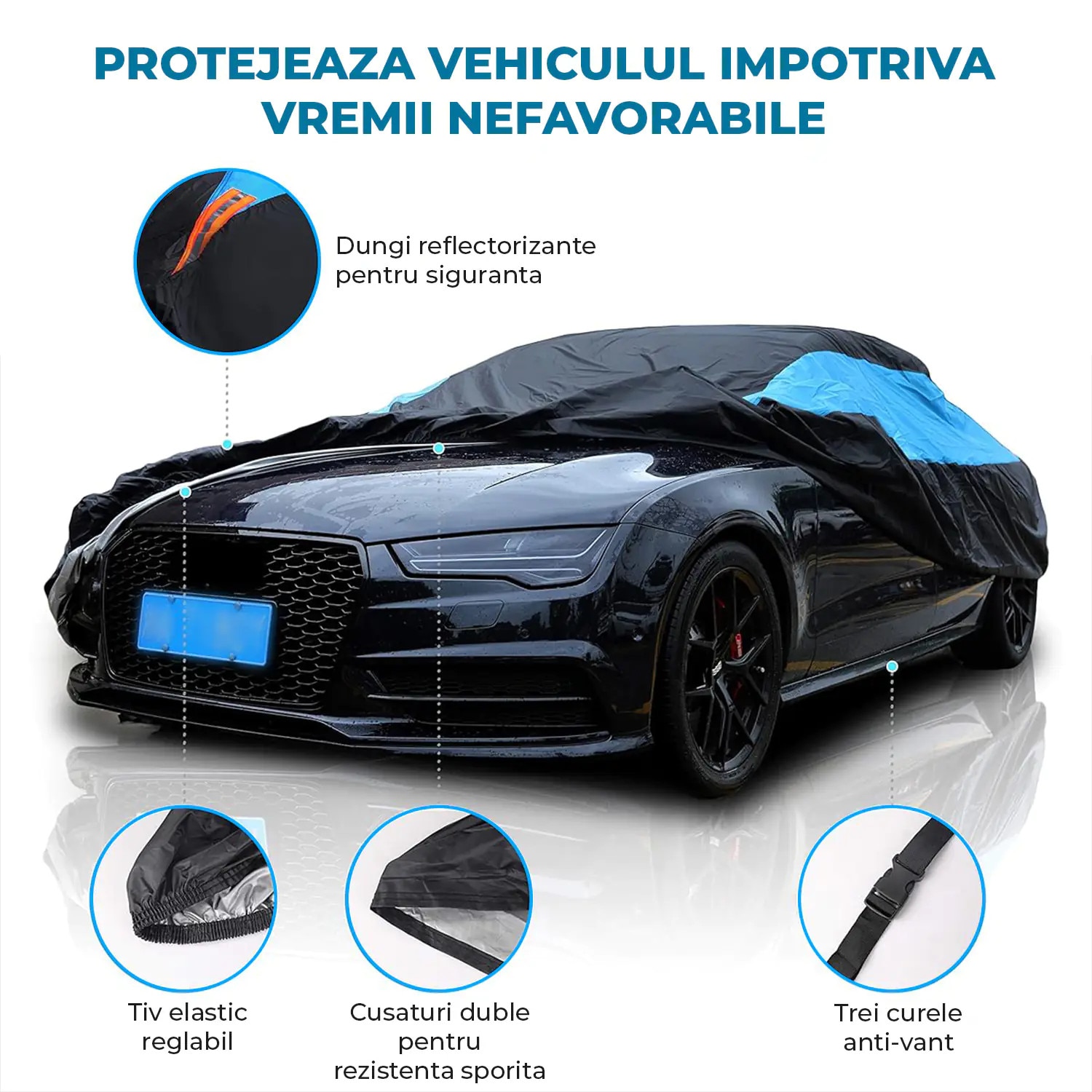 Prelata Auto Premium Elindor®, Toate Anotimpurile, Husa Protectie ...