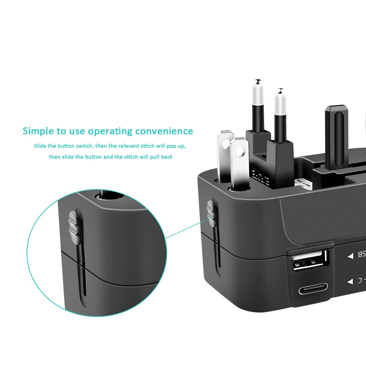 Adaptor priza si incarcator ZAFIT® UK/USA/EU/Australia/Asia, Priza AC ...