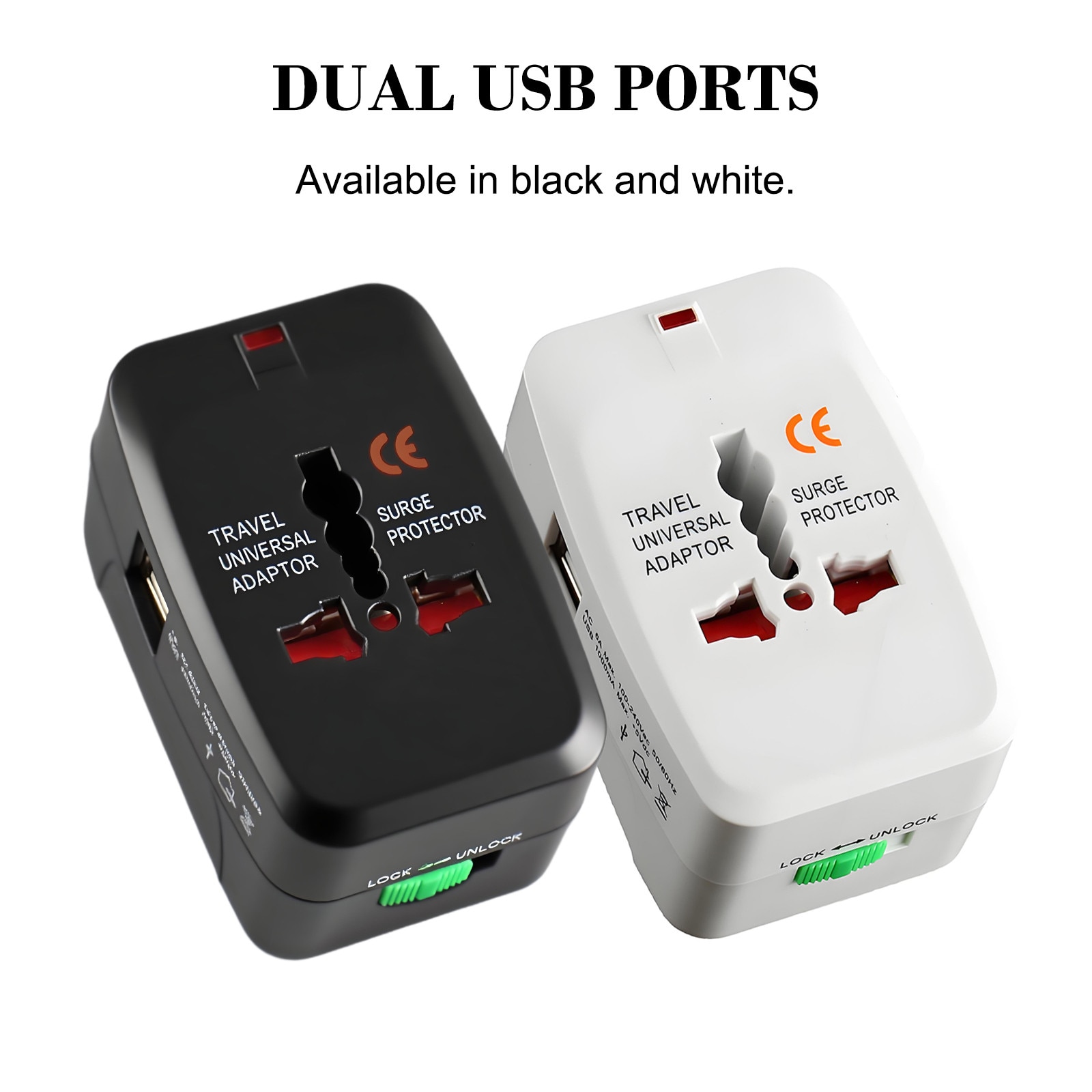 Adaptor universal priza, Beeherb®, 2 x USB, 1 x AC, compatibil cu ...
