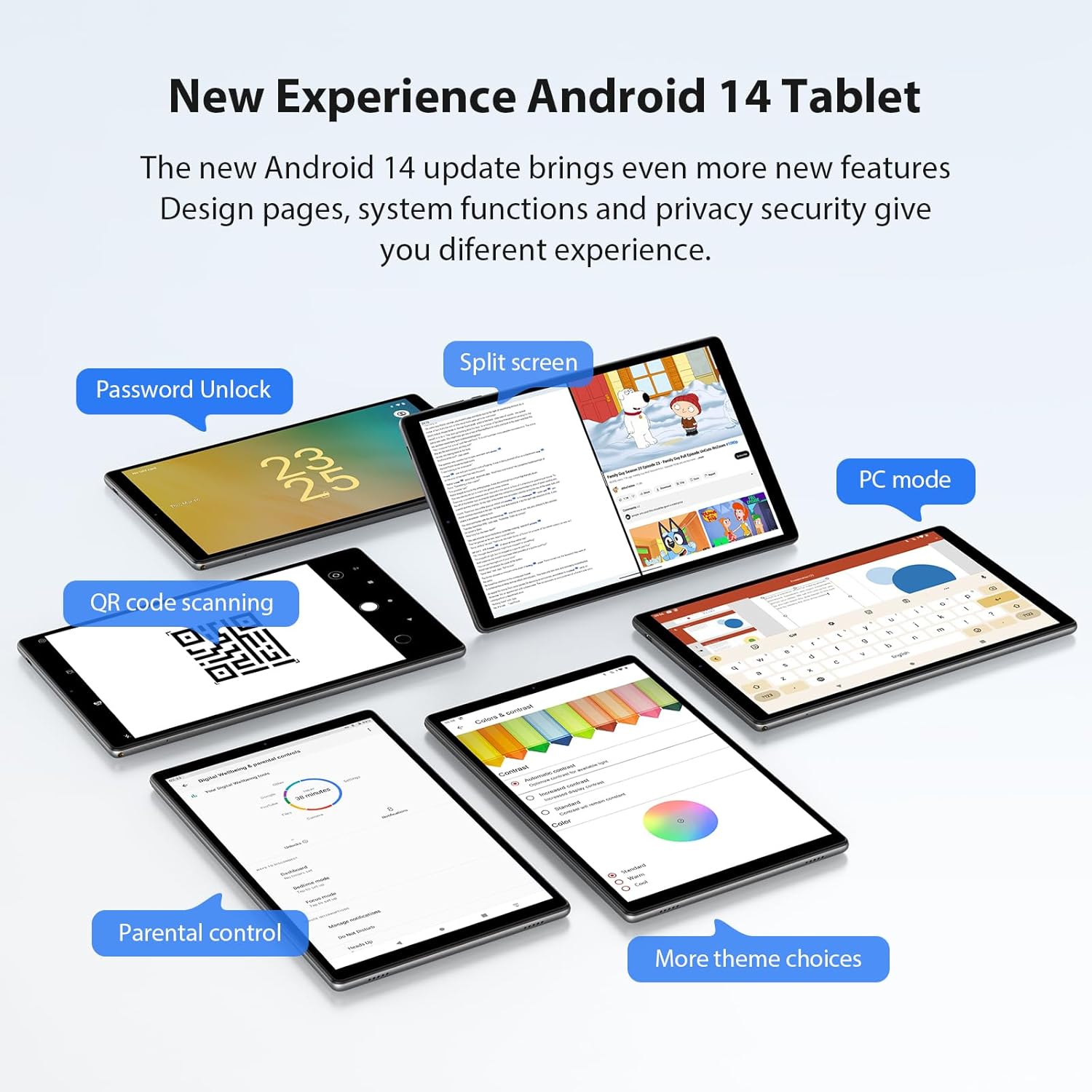 Tableta 10.1" Octa-Core, Android 14.0, 36(12+24)GB RAM, 128GB ROM, SIM ...