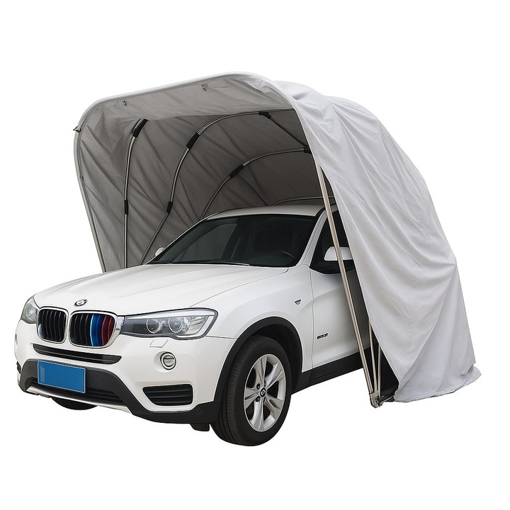 Garaj portabil pliabil tip cort auto – protectie masina impotriva ploii ...