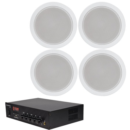 Sistem Audio 4 Boxe Plafon cu Statie 100V Adastra EC5WT Bundle 4 - eMAG.ro
