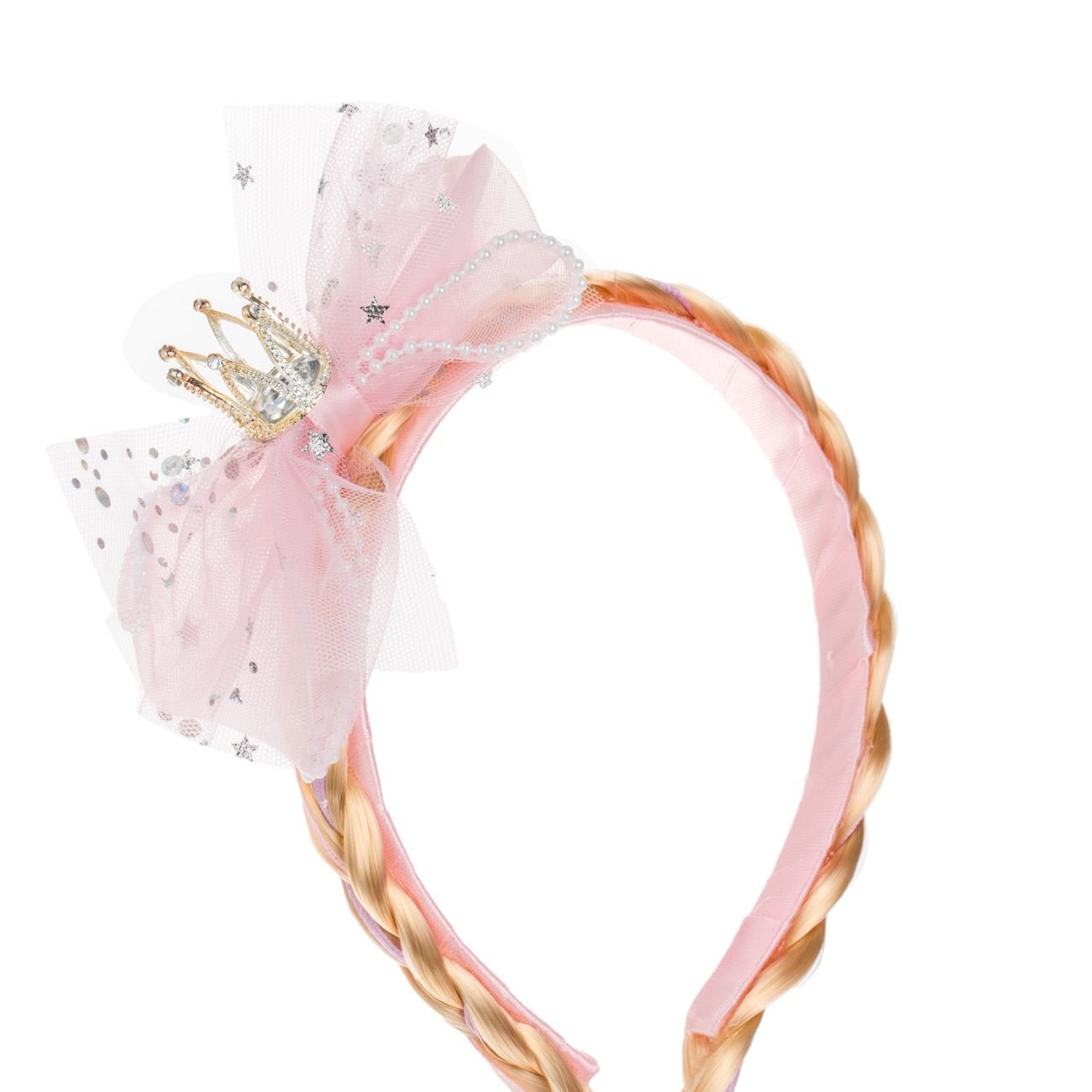 Coronita Par cu Codite Blonde Roz Coroana & Funda 30cm - eMAG.ro