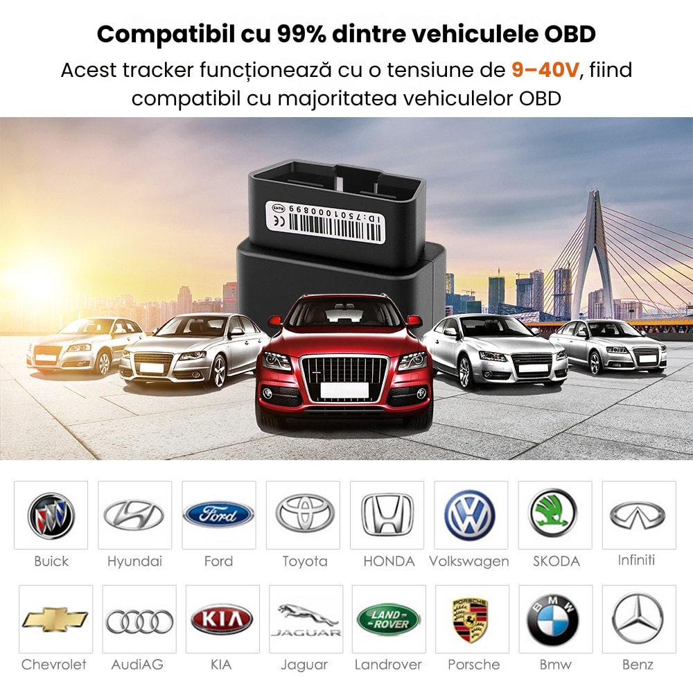 Mini GPS Tracker 4G Profesional de Urmarire OBD, Localizare Precisa in ...