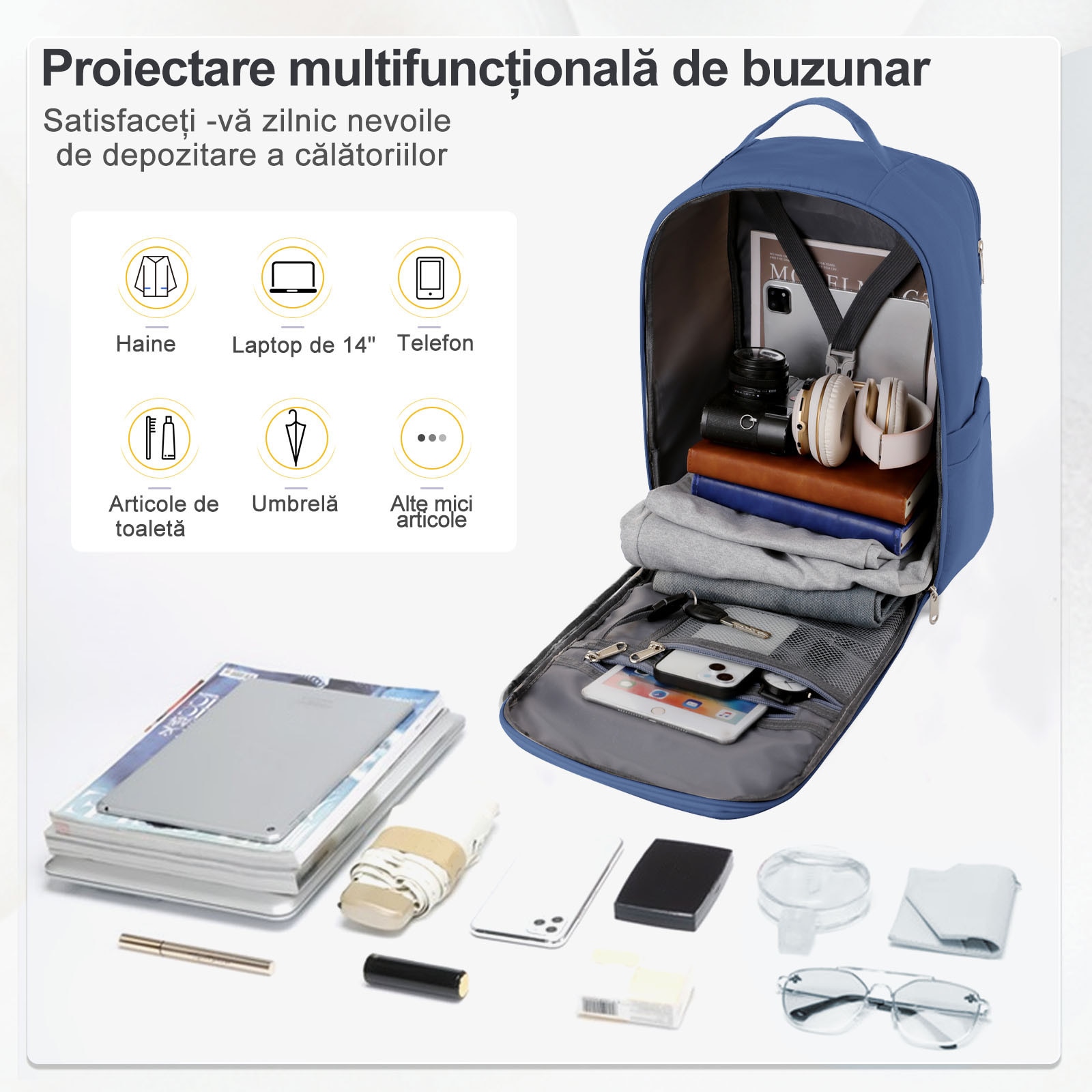 Rucsac de Boarding Ryanair 40x20x25 cm, Rucsac de Calatorie/Aviatie ...
