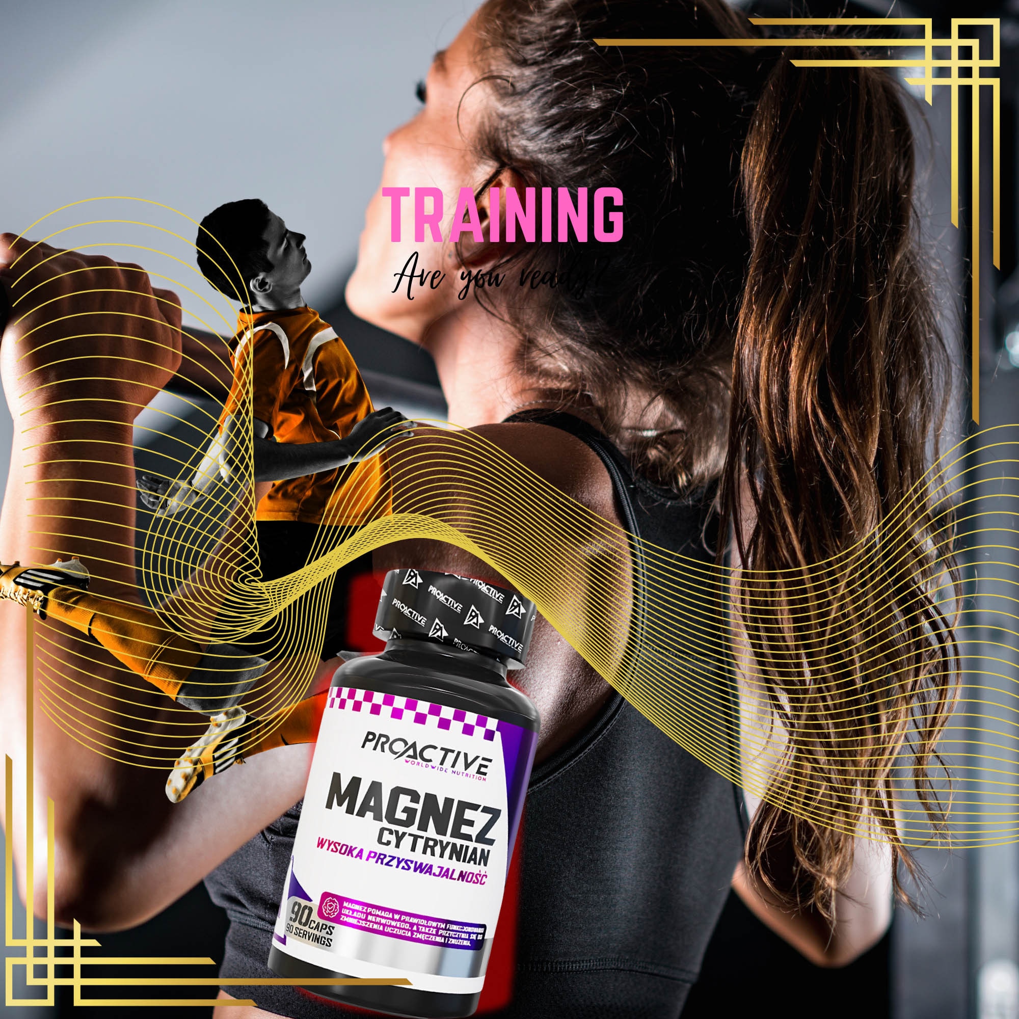 Magneziu Citrat 90 capsule, ProActive Real Pharm, Supliment pentru sustinerea sistemului nervos ...