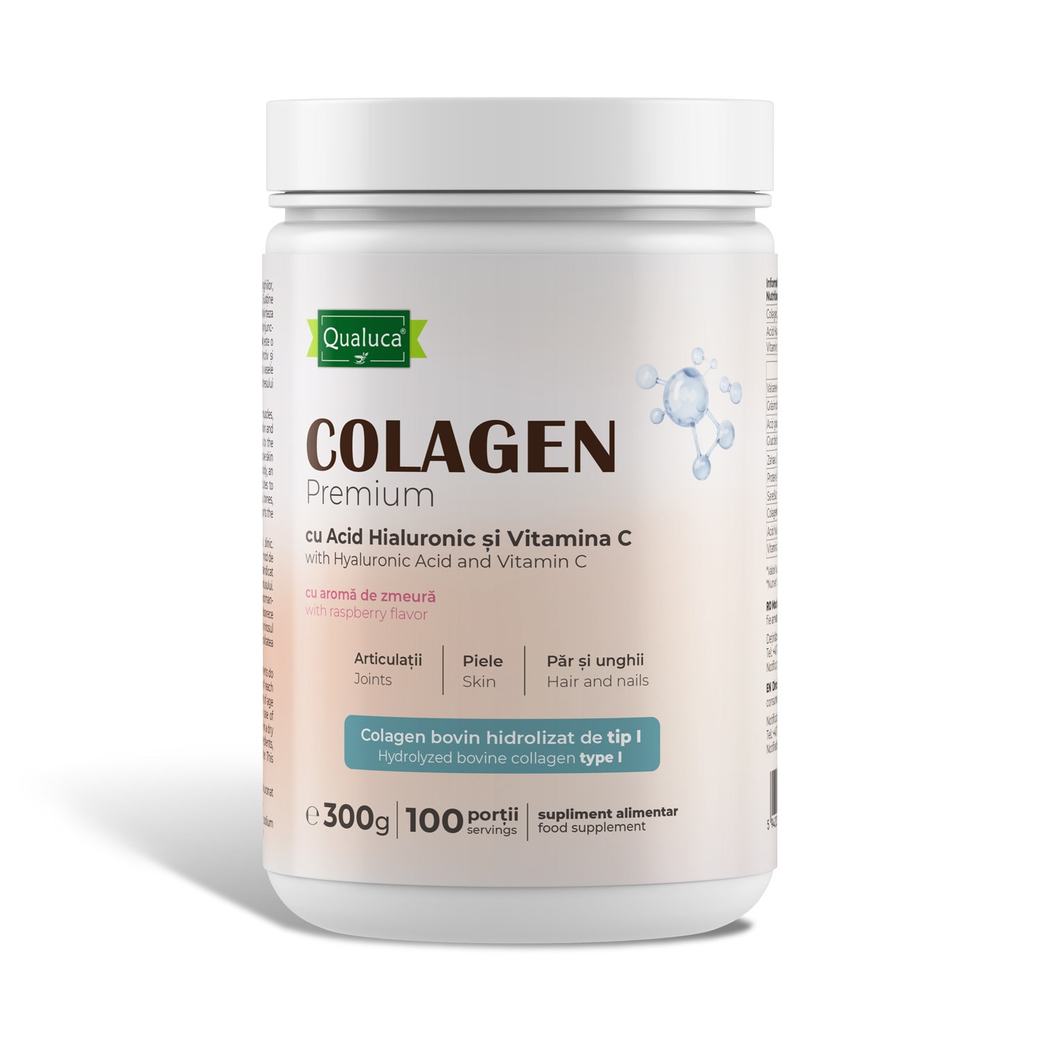Colagen Premium Articulatii - Colagen Pudra [300g], Acid Hialuronic si ...