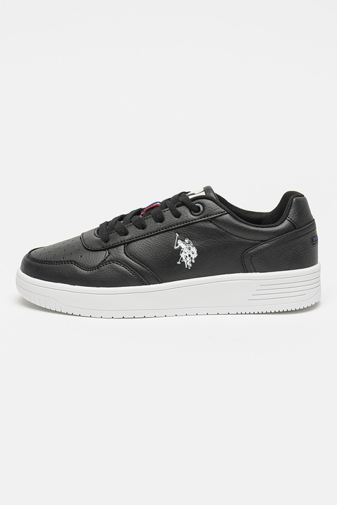 U.S. Polo Assn., Logós műbőr sneaker, Fekete, 42 - eMAG.hu