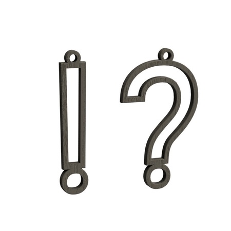 Cercei - Semnul Intrebarii si Semnul Exclamarii (3.8 cm lungime ...