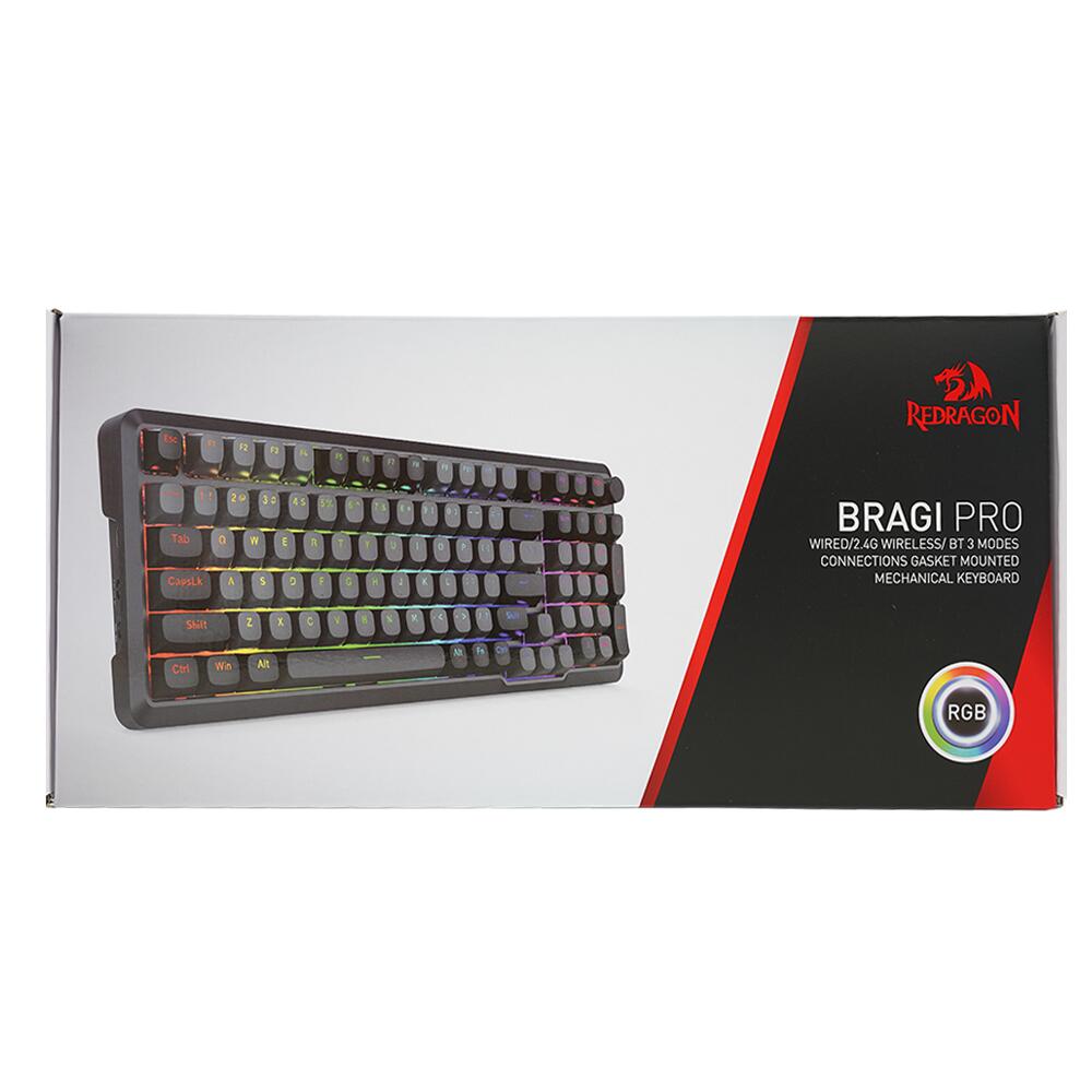 Механична клавиатура Gaming Redragon Bragi PRO Bluetooth/кабел, RGB ...