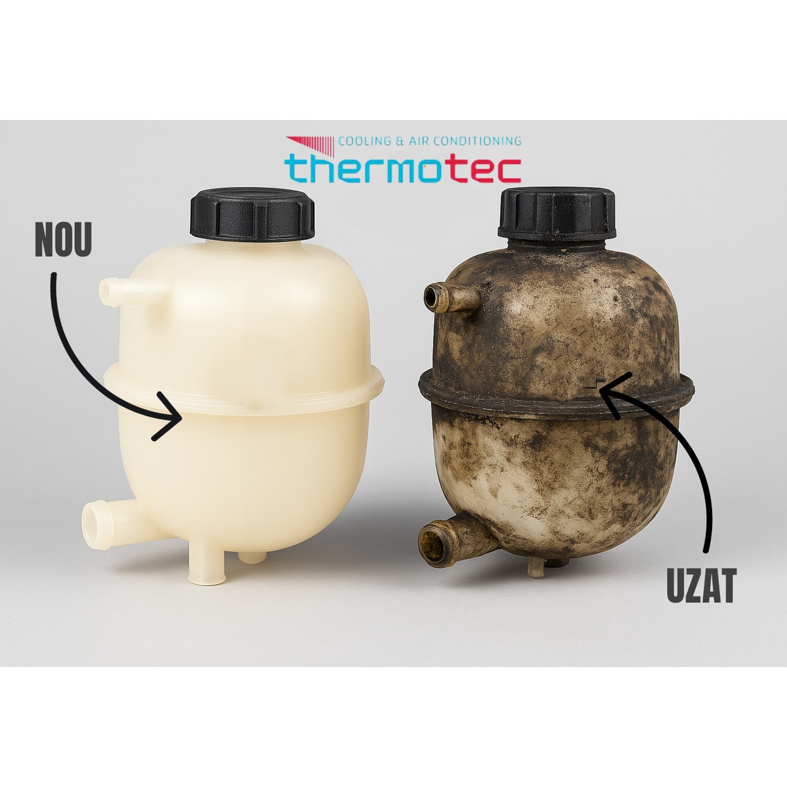 Vas expansiune lichid răcire Antigel Thermotec, alb, set 4 stickere ...