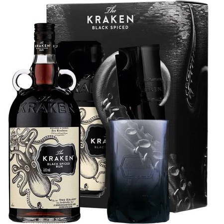 Rom Kraken Black Spiced + 1 Pahar, 40%, 1l - eMAG.ro