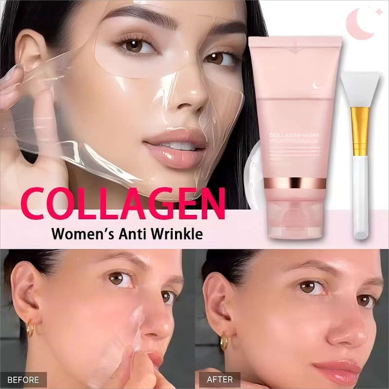Masca faciala peel-off cu invelis de colagen, hidratanta in profunzime ...