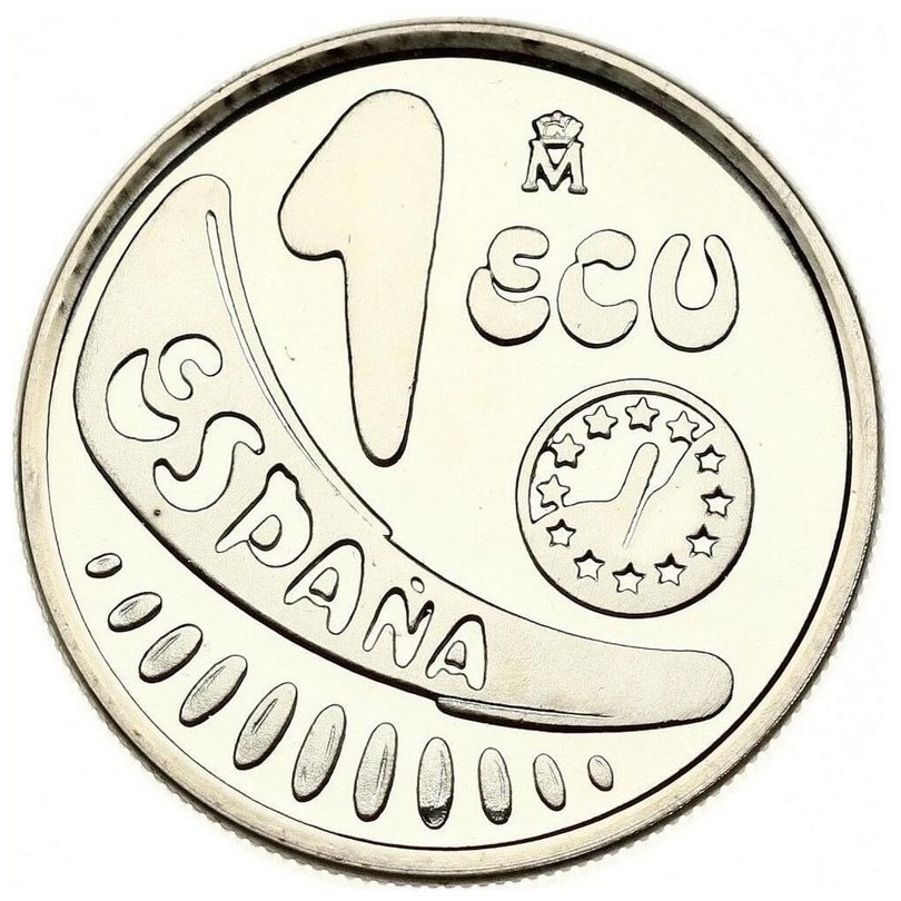 Moneda istorica din Argint 1 ecu Juan Carlos I Spania - eMAG.ro