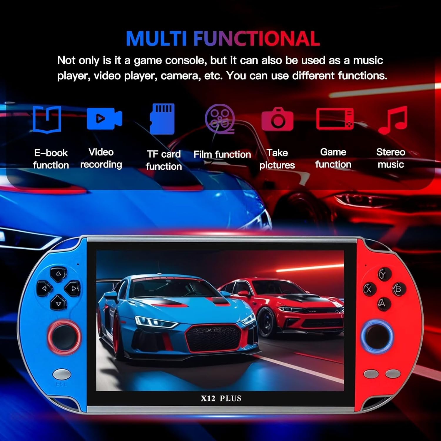 Consola portabila gaming dual rocker gameplayer, Bedee®, X12-plus, 16 ...