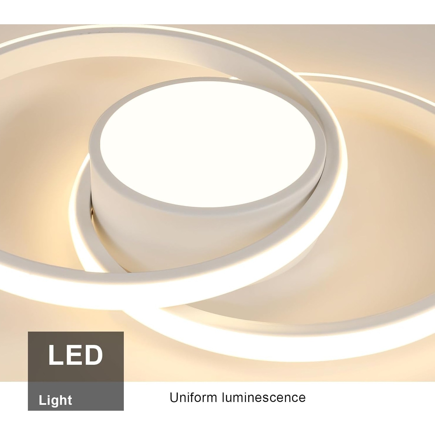 Lampa de tavan LED, Goeco, Moderna, 42W, 4800LM, Calda 3000K, Rotunda ...