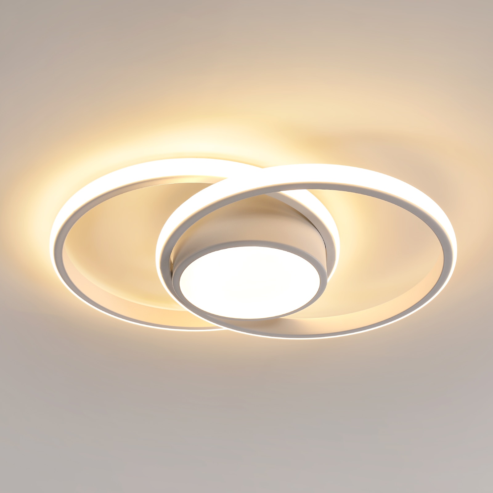 Lampa de tavan LED, Goeco, Moderna, 42W, 4800LM, Calda 3000K, Rotunda ...