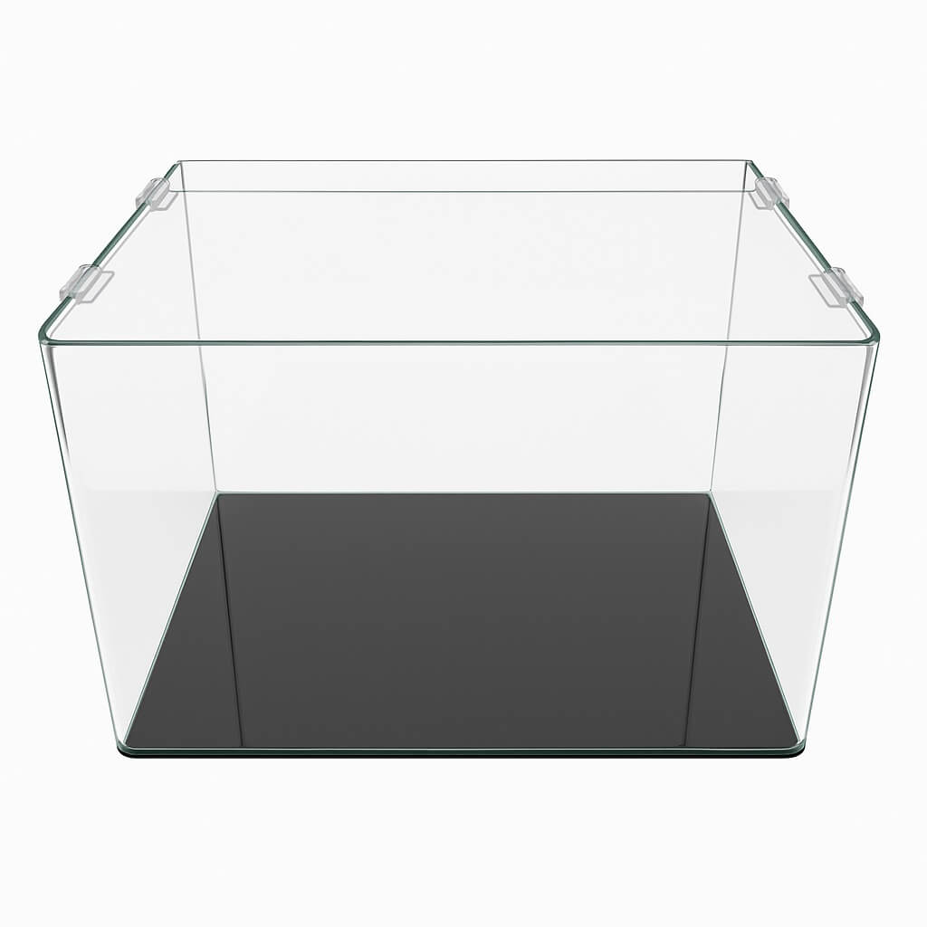 Acvariu pesti AquaView Model Curve 25L cu capac sticla, acvariu decor ...