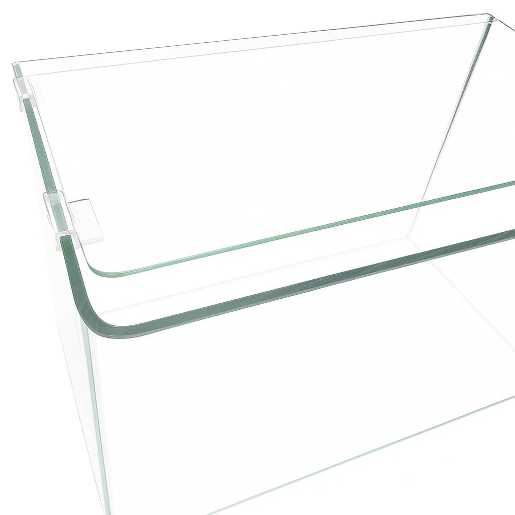 Acvariu pesti 50L net ElegantGlass Model Curve 54 litri cu capac si ...