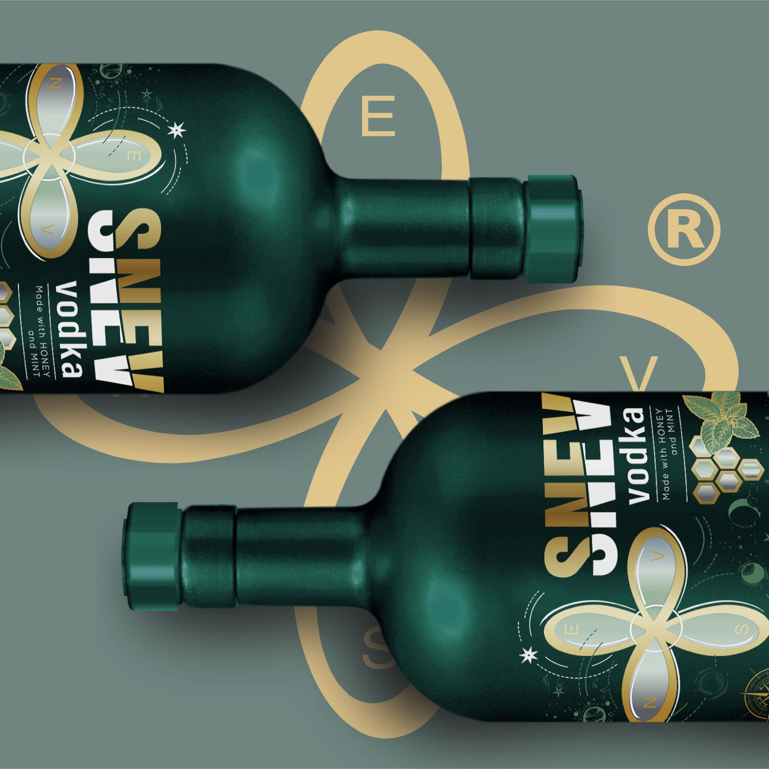 Vodka SNEV™ Editia Miere si Menta, Vodka Premium cu Miere Naturala si ...
