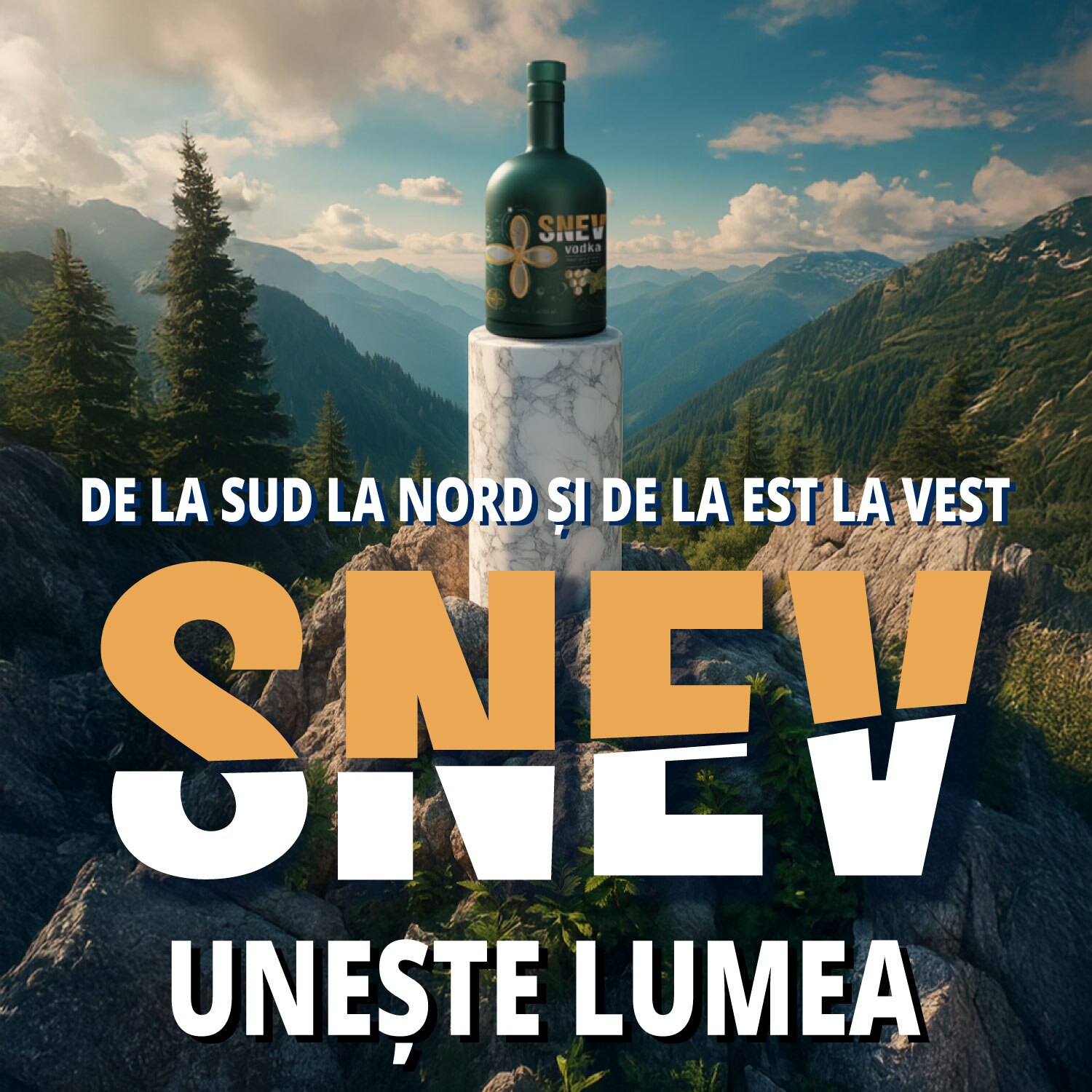 Vodka SNEV™ Editia Miere si Menta, Vodka Premium cu Miere Naturala si ...