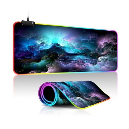 Mouse pad pentru gaming, conexiune USB, 14 moduri de iluminare LED ...