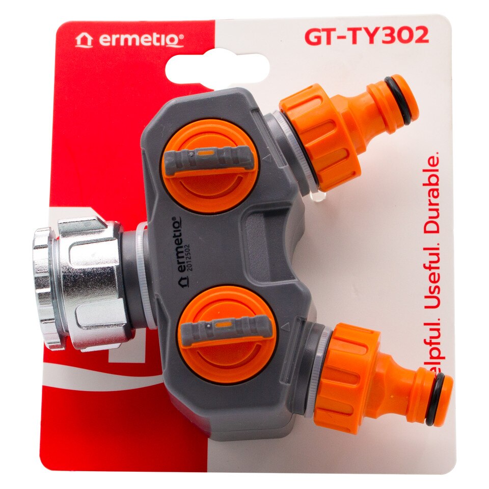 Adaptor dublu, cu robineti, PLUS, GT-TY302 - eMAG.ro