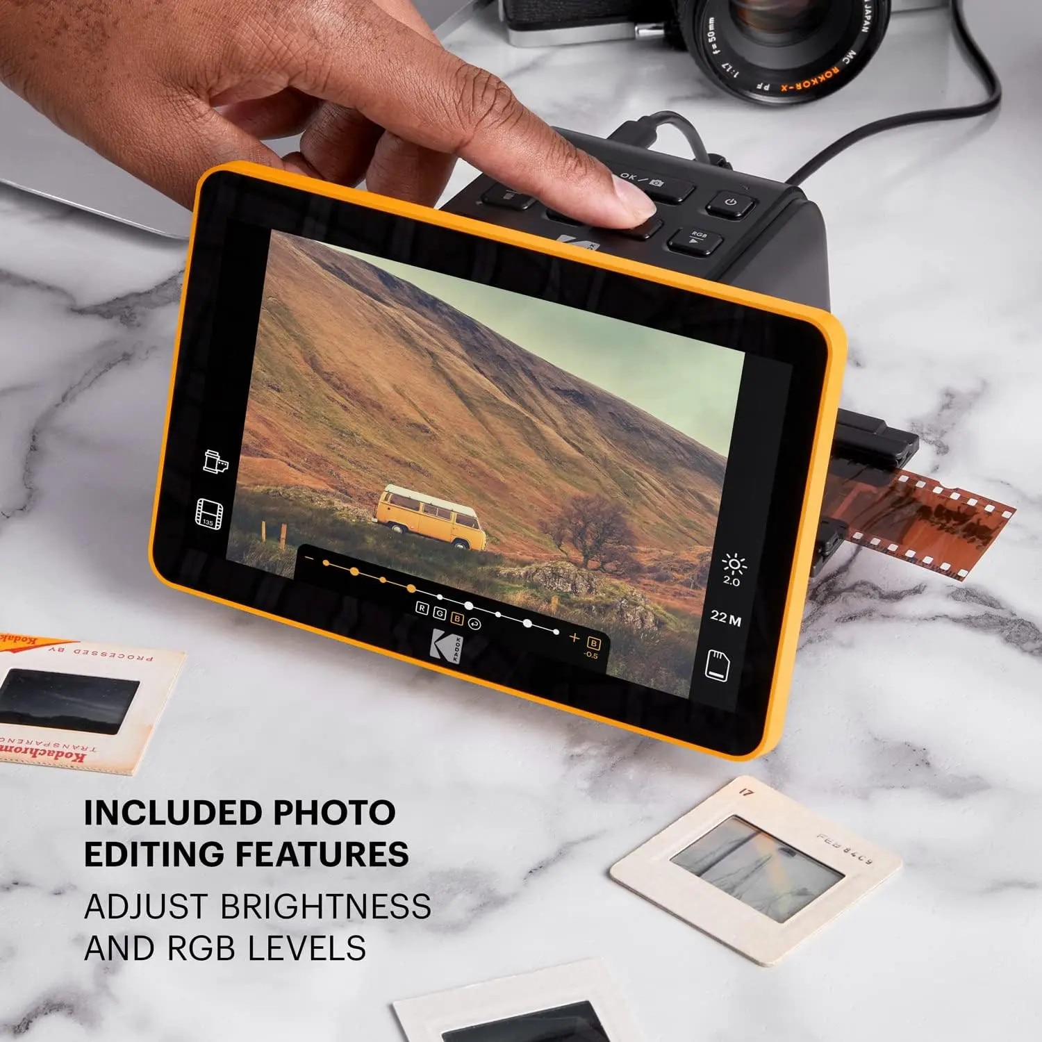 Scanner digital Kodak, Slide N Scan, 13 MP pana la 22 MP, pentru film ...