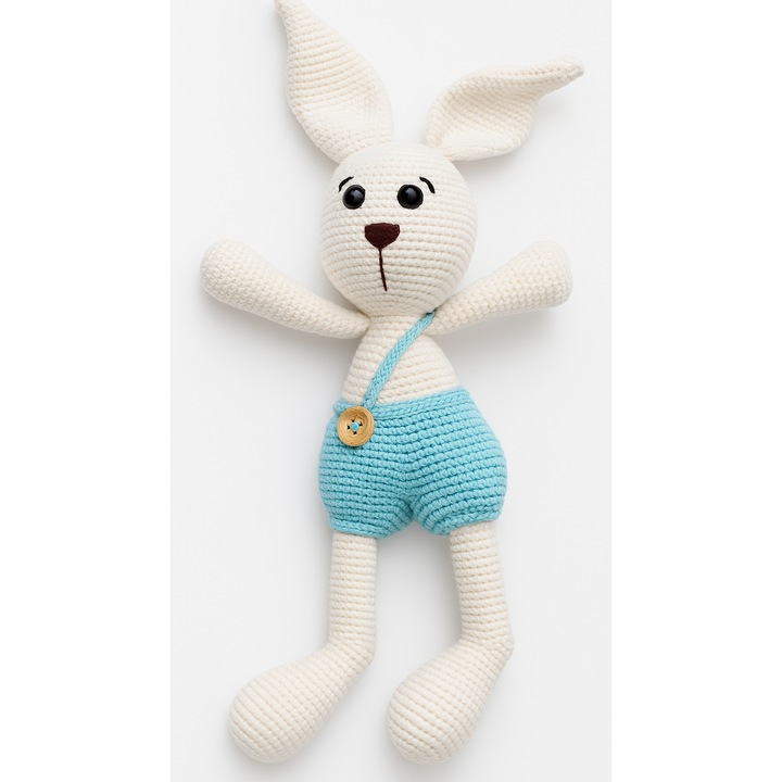 Iepuras, amigurumi pentru copii, crosetat manual - eMAG.ro