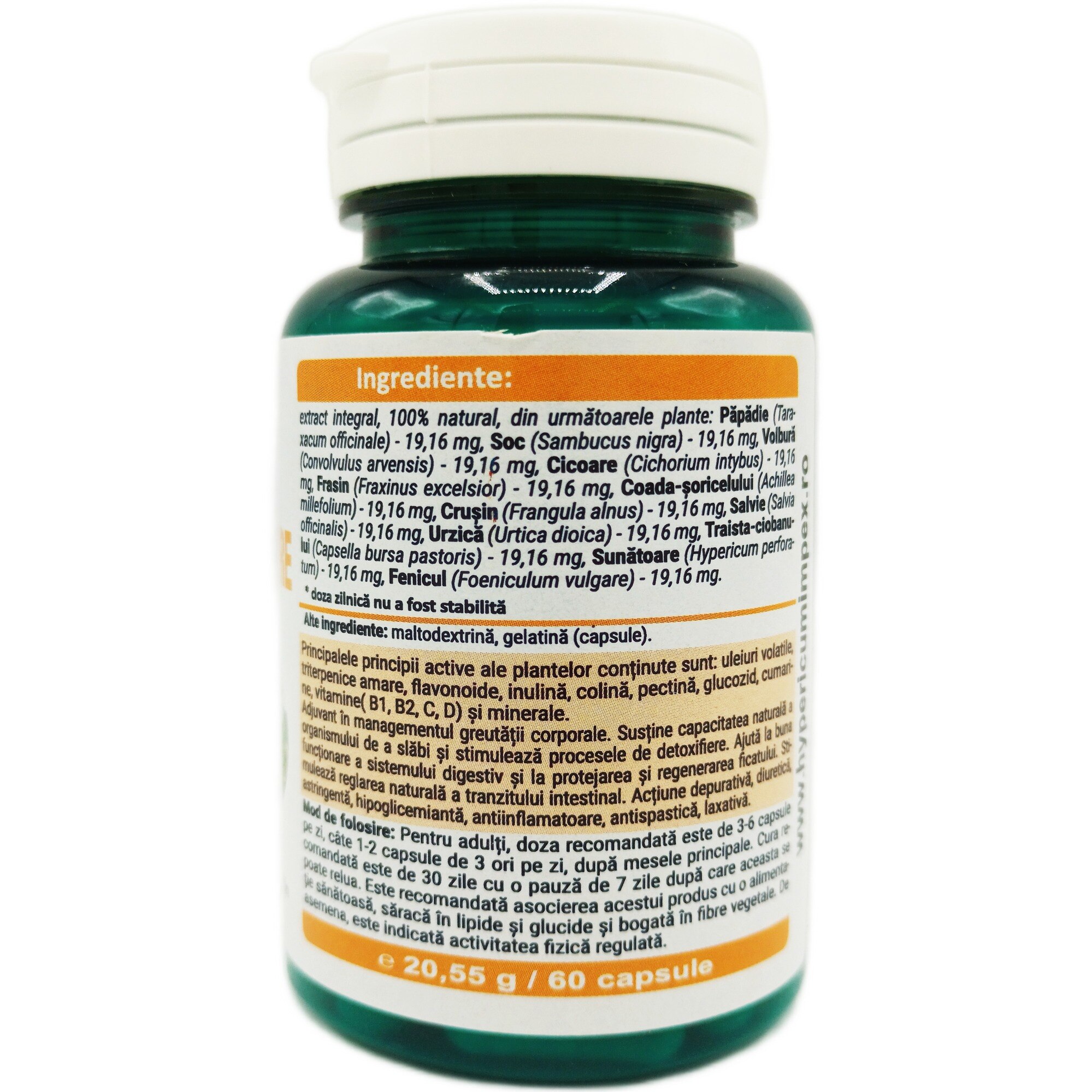Capsule naturale "Hyper-Slabire" formula cu 12 extracte integrale ...