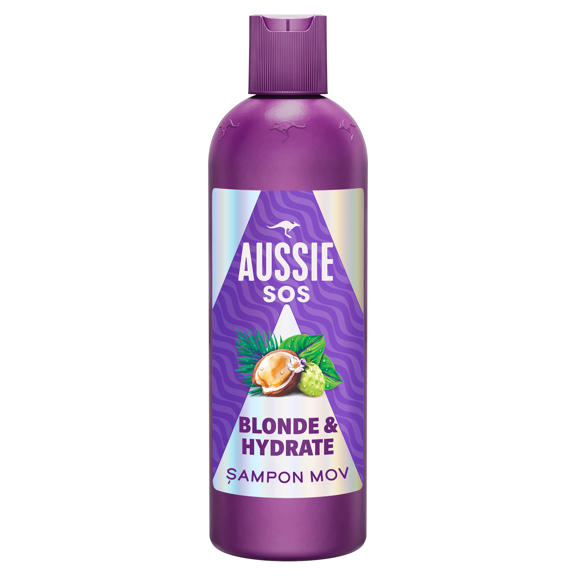 Sampon Violet Aussie Blonde & Hydrate pentru par decolorat, cu suvite ...