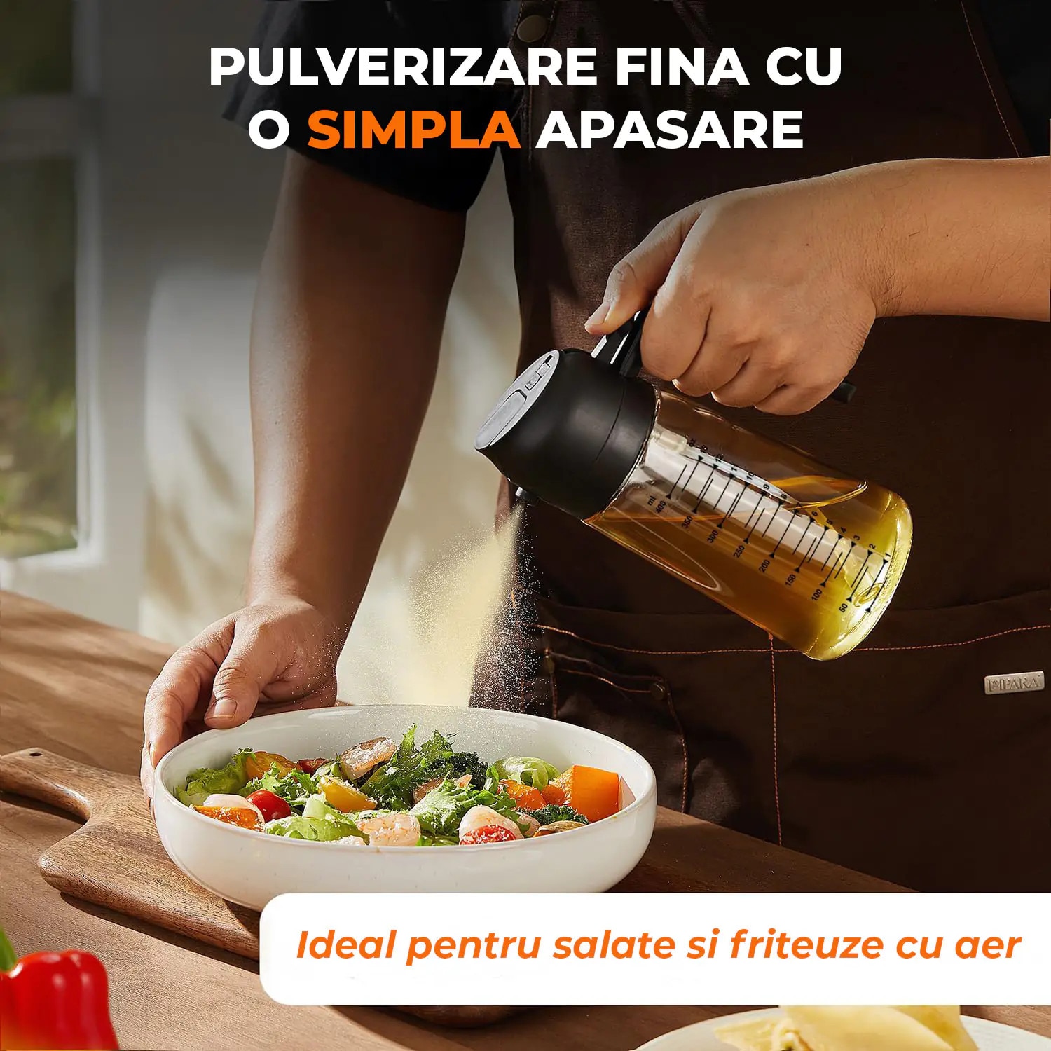 Pulverizator Ulei 2 in 1 Elindor®, Oliviera 470ml, Sticla Dozatoare ...