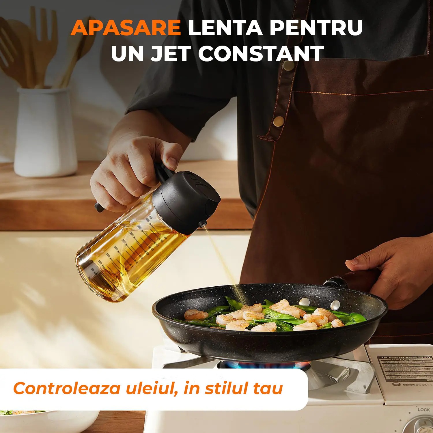 Pulverizator Ulei 2 in 1 Elindor®, Oliviera 470ml, Sticla Dozatoare ...