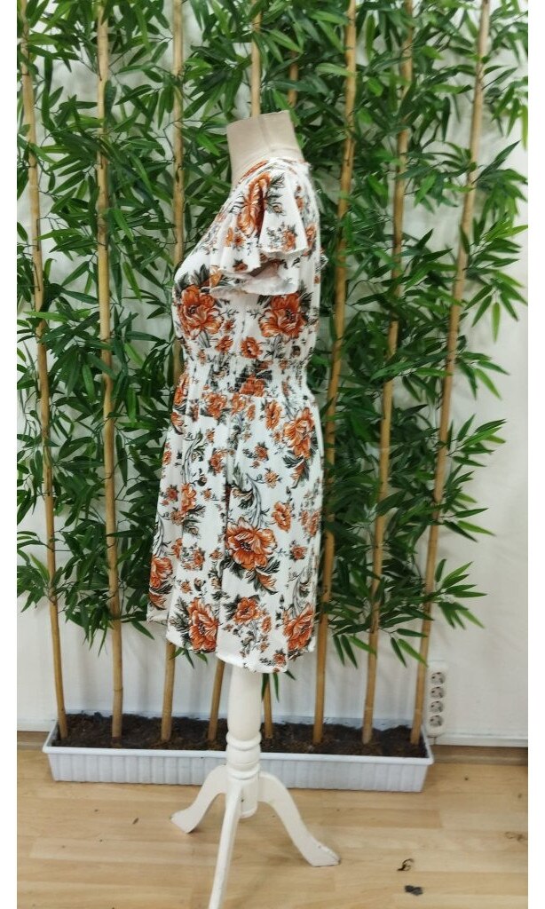 Rochie mini alba cu maneci fluturand L-XL - eMAG.ro