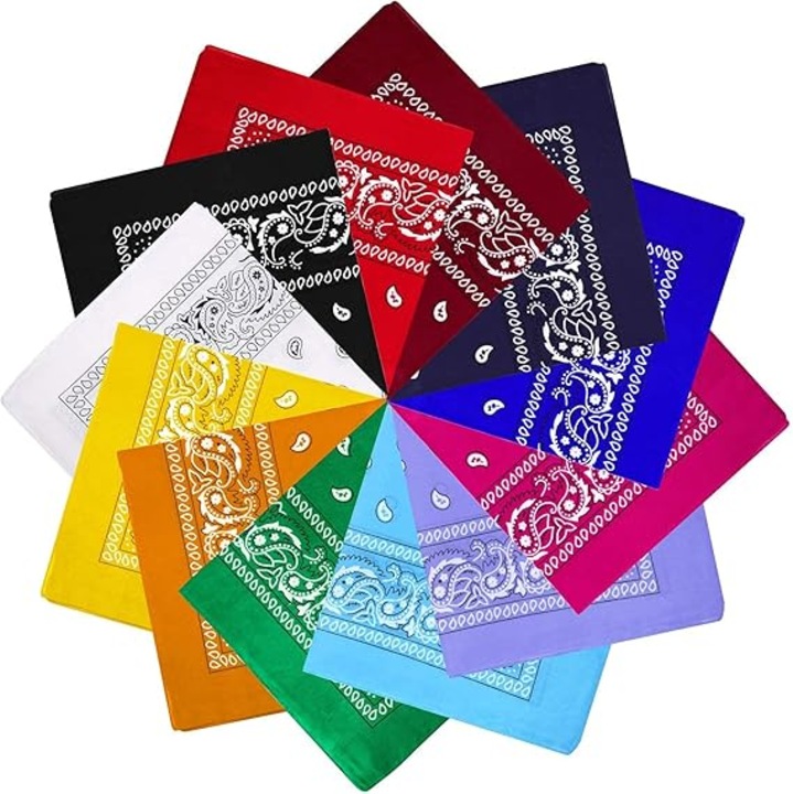 12 bucati esarfe pentru barbati si femei universal Paisley model scarf ...