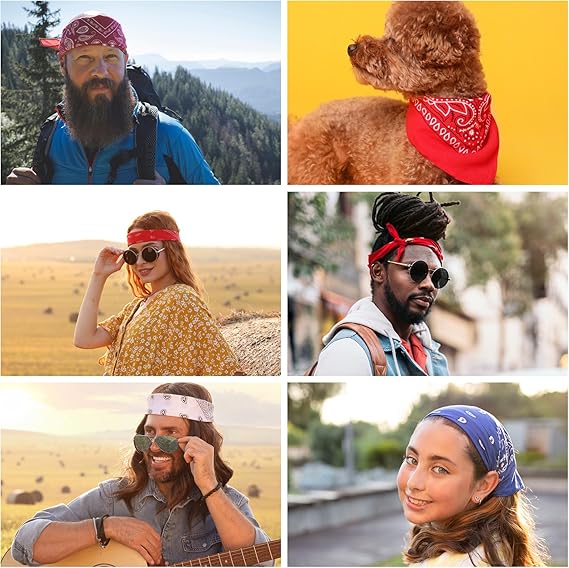 12 bucati esarfe pentru barbati si femei universal Paisley model scarf ...