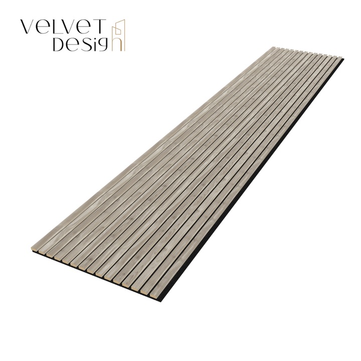 Riflaj decorativ Pro Line, panou acustic din lamele MDF si fetru PET ...