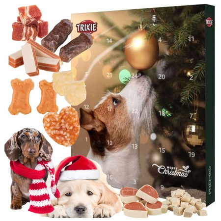 Calendar advent pentru caini, Trixie, 24 recompense, 8 tipuri de ...
