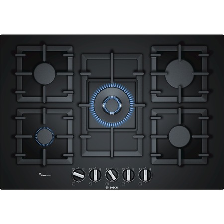 Plita pe gaz incorporabila Bosch Serie 6 PPQ7A6B90, 75 cm, 5 arzatoare ...