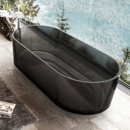 Cada Freestanding, Ovala, Smoke Grey, Rasina, 170x78x56cm - eMAG.ro