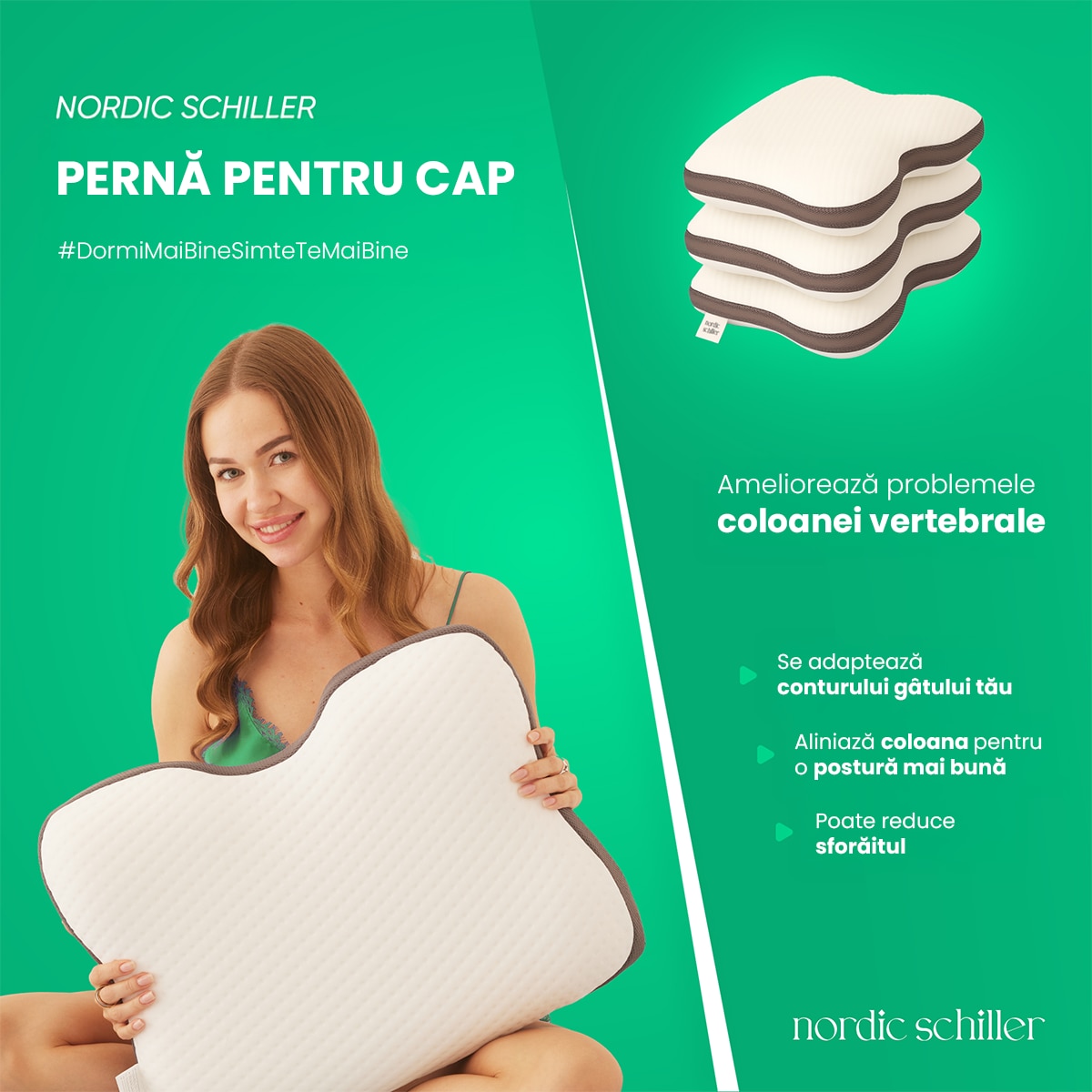 Perna Ortopedica Antisforait Gri Din Spuma Viscoelastica, 60x40x12 cm ...