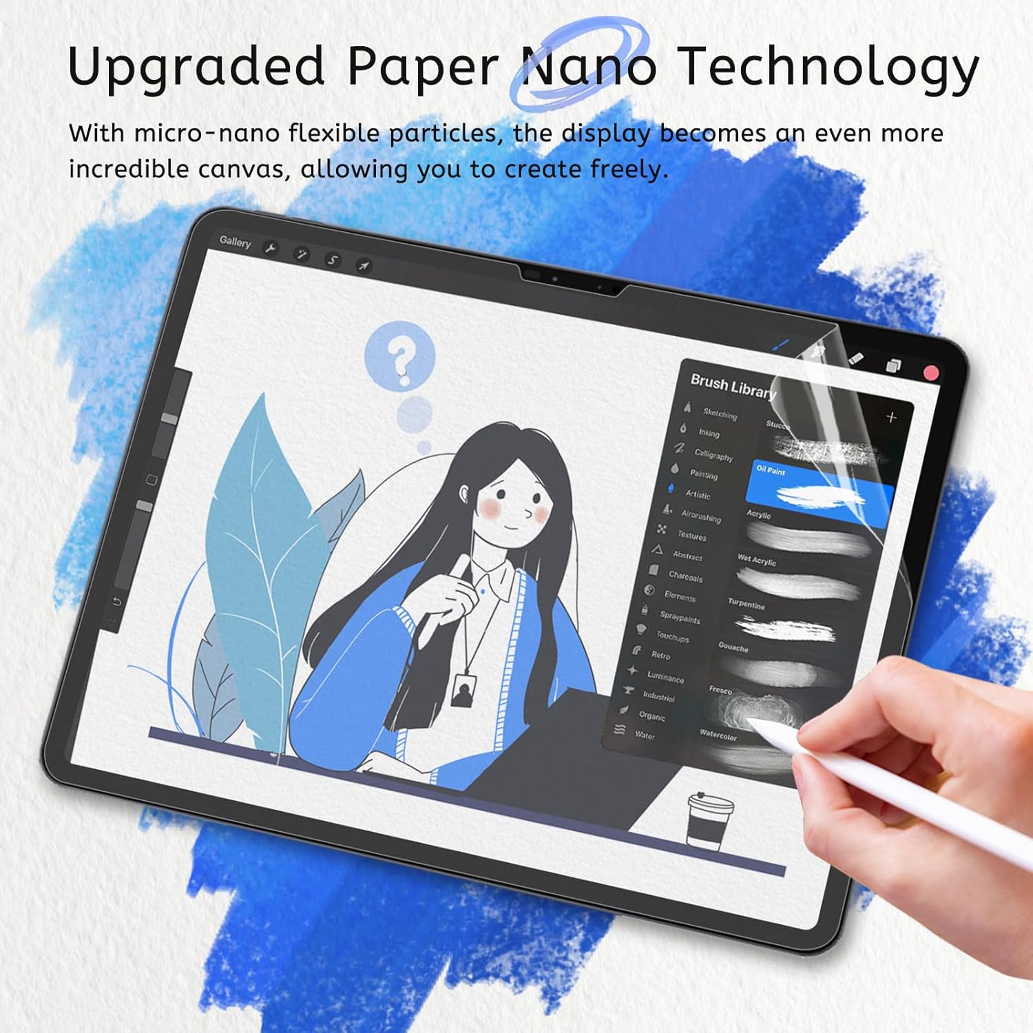 Set 2 Folii Paper Nano pentru iPad Pro 11, MOBDIK, Textura Hartie ...