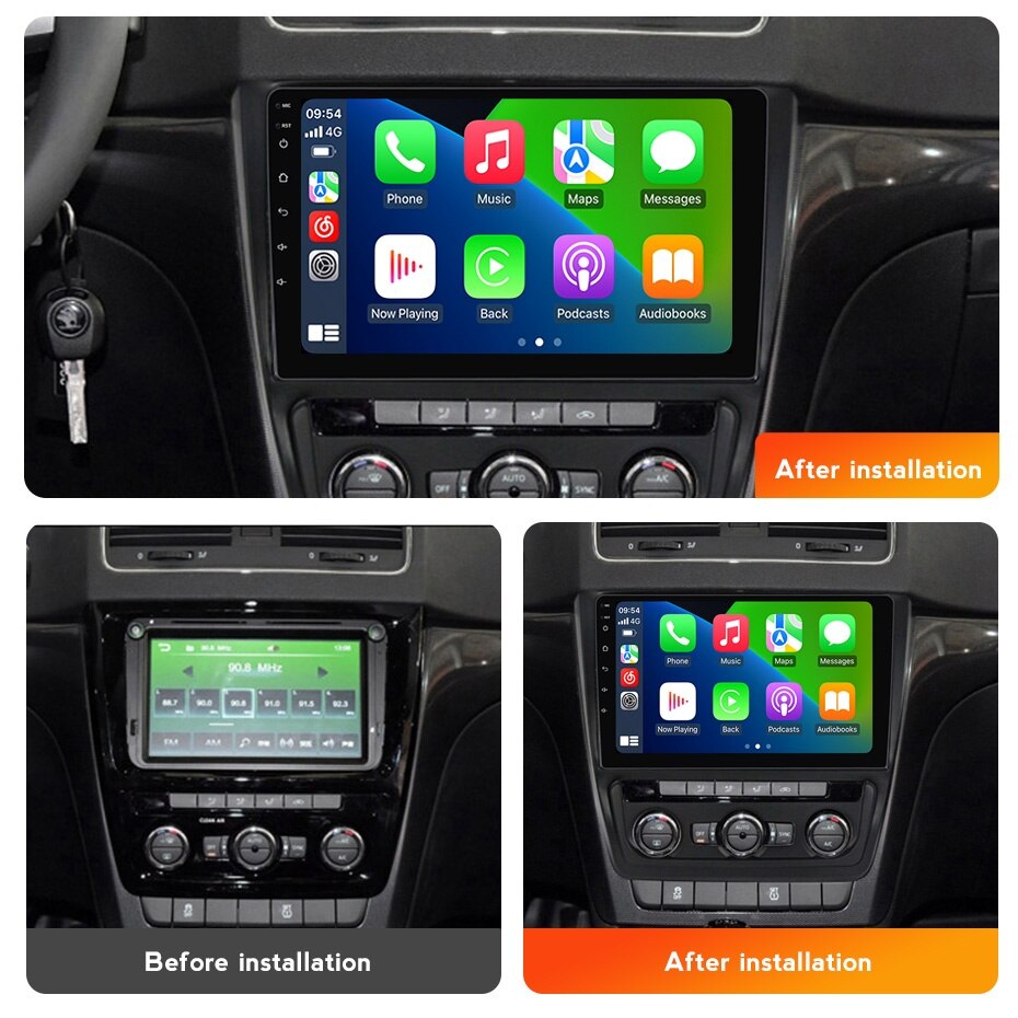 Navigatie Skoda Yeti (2009-2018) cu Android, 8GB RAM, 128GB ROM, Ecran ...