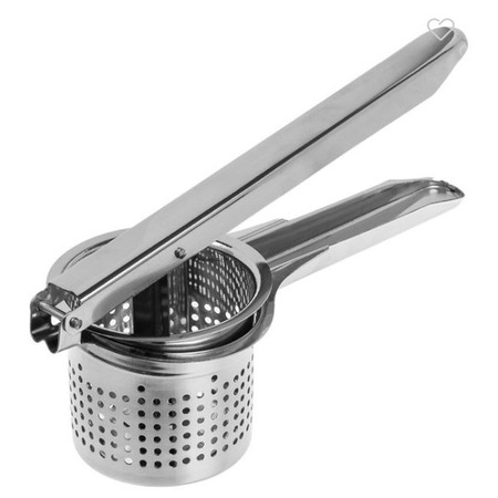 Presa din Inox pentru Cartofi si Legume – 25x9x11cm, Cu Recipient ...