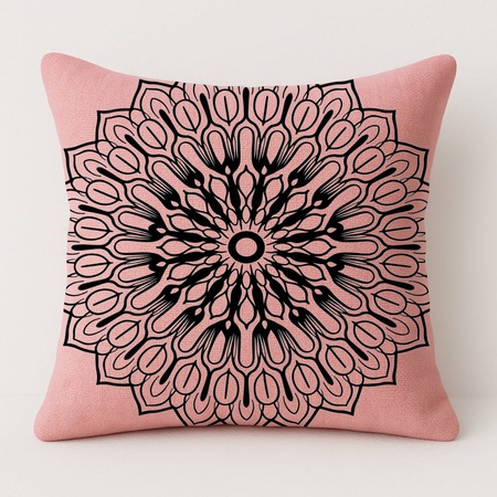 Set pernă și față de pernă, roz, 50x50cm - eMAG.ro