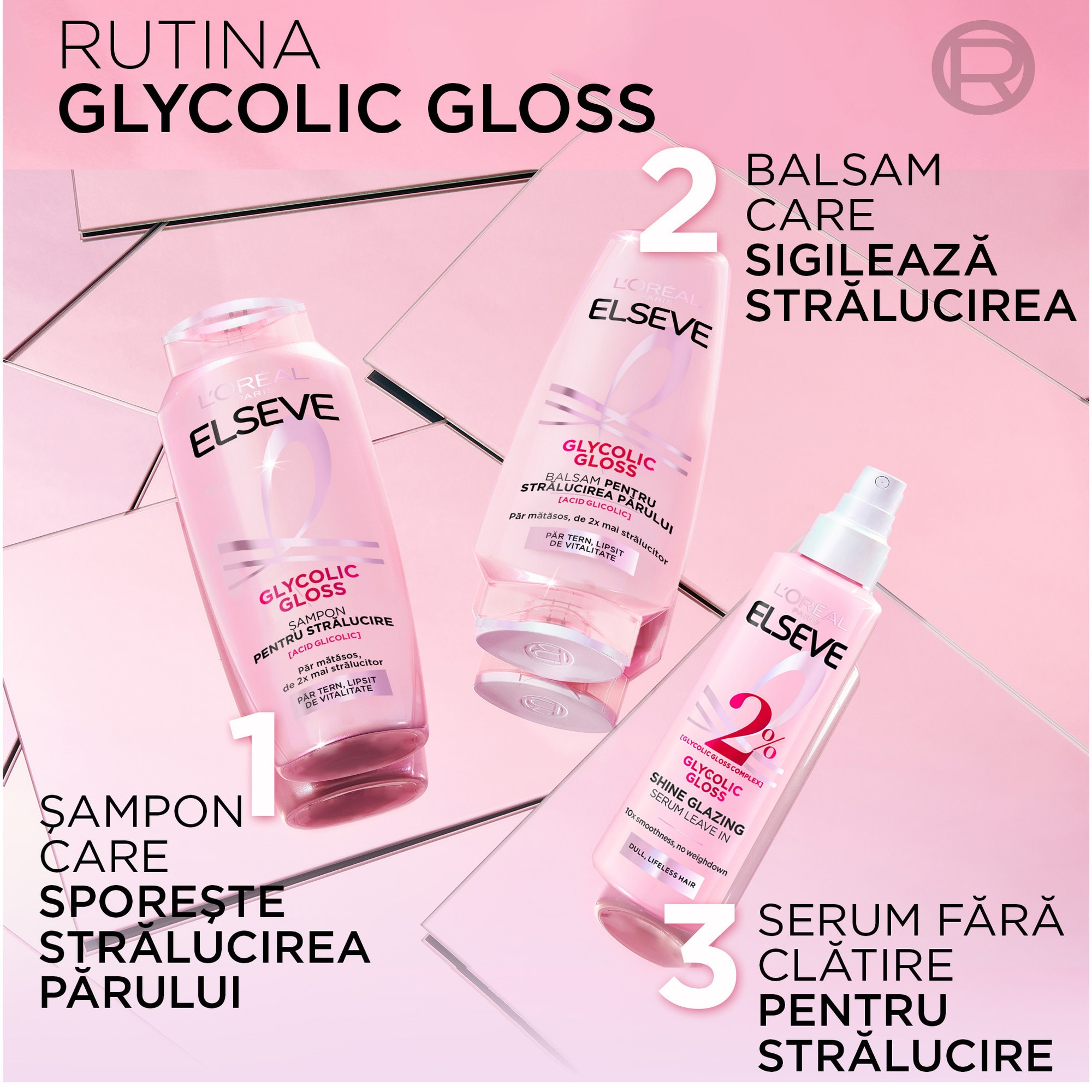 Sampon L'Oreal Paris Elseve Glycolic Gloss pentru stralucirea parului ...