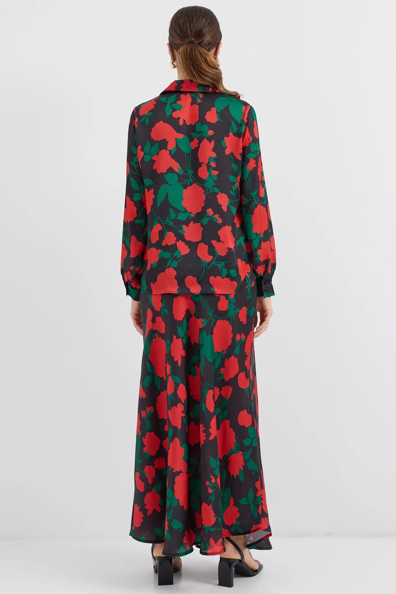 Set doua piese, HiCCUP, maneca lunga, imprimeu floral, textil - eMAG.ro