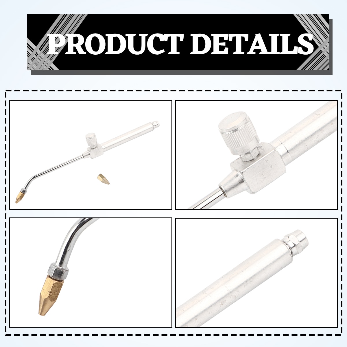 Pistol de lipit cu torta cu gaz, 24cm, metal si alama, pentru repararea ...