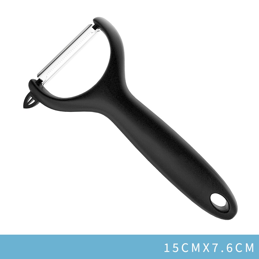 Peeler cu maner negru Cutit multifunctional de decojit cu pepene ...