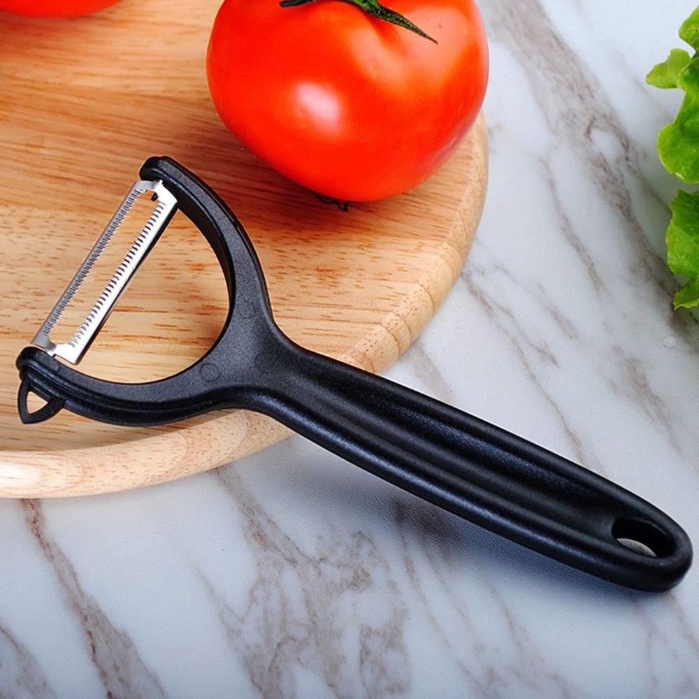 Peeler cu maner negru Cutit multifunctional de decojit cu pepene ...
